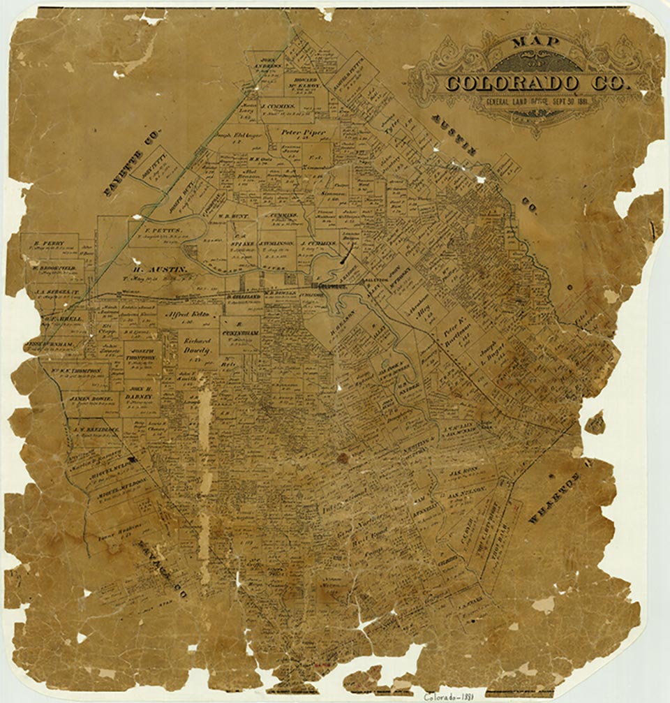 Colorado County Texas Map