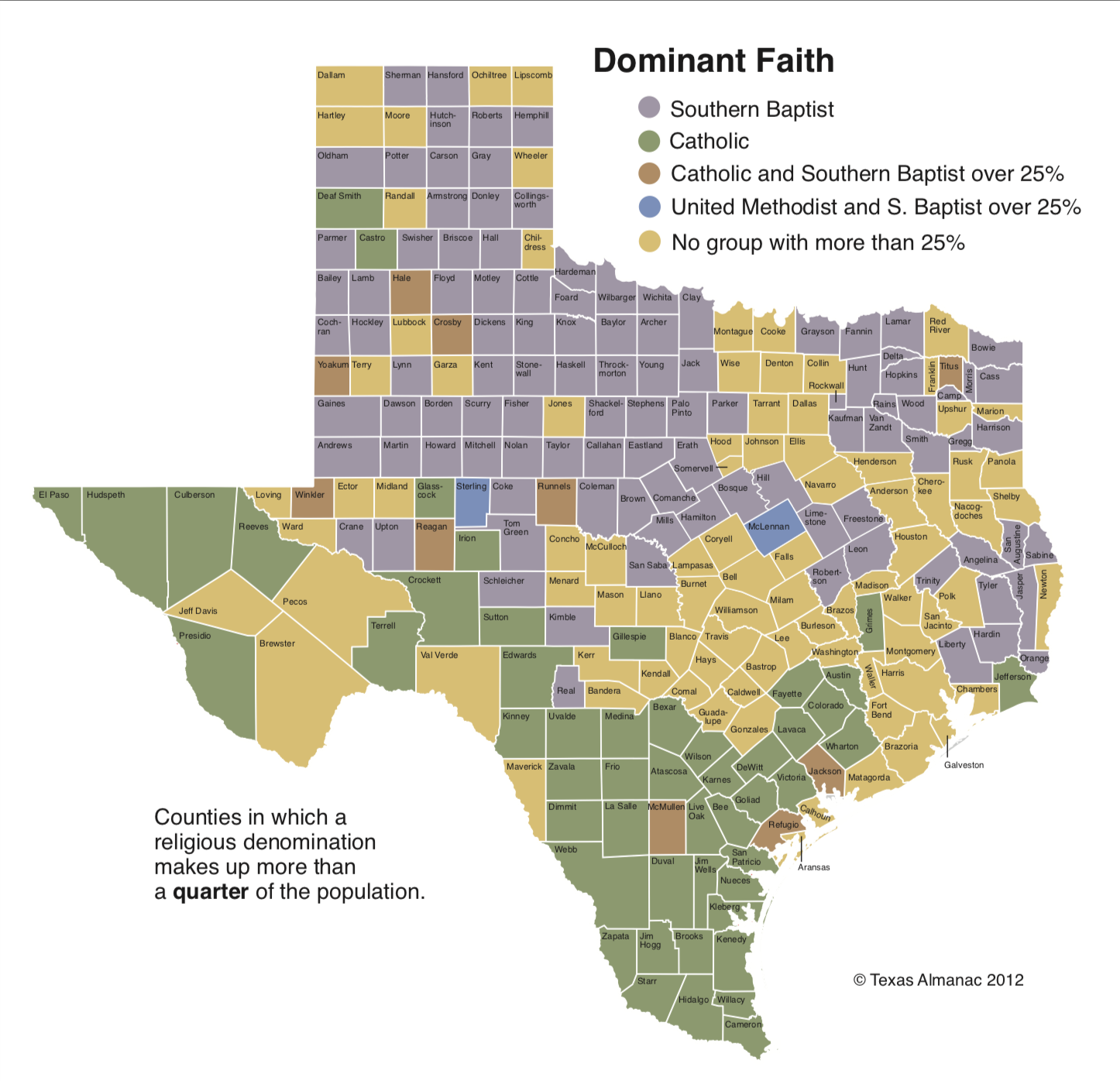 Religious Affiliation in Texas | TX Almanac